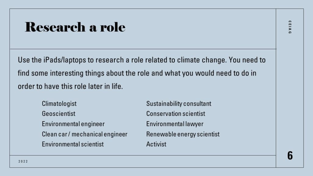 CEIAG-ENGLISH-CURRICULUM-LINK-YEAR-9-CLIMATE-CHANGE | Holy Trinity Academy